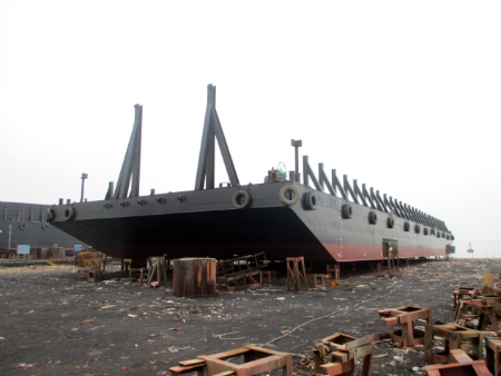 Brand new 180ft Deck Cargo Barges for A.M.S. Tugs and Barges' Asian fleet