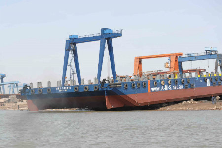 Successful Launching of two newly built A.M.S. PERTH -250ft ballast ...